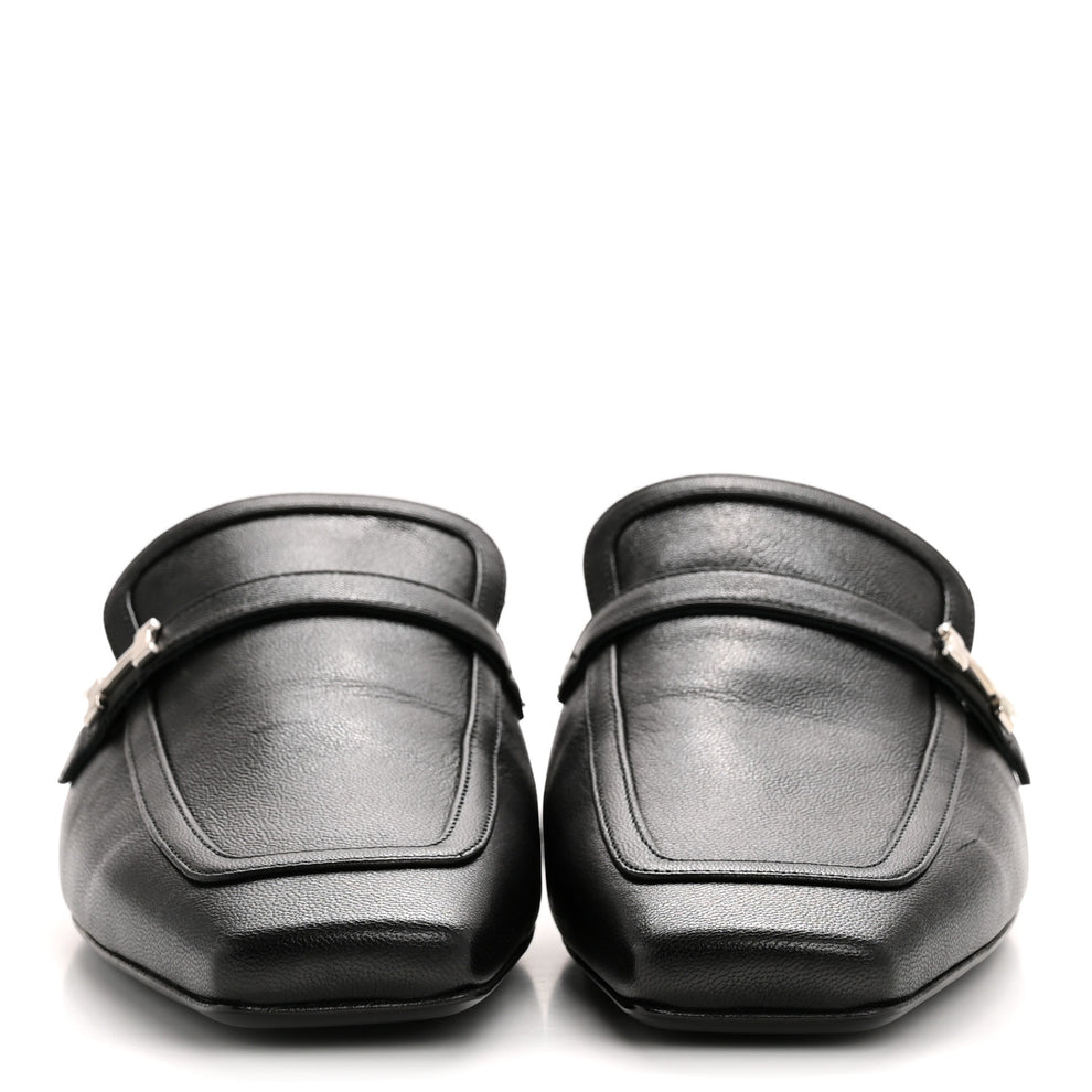 Hermes Goatskin Groupie Mules 40 Black 1769247 – FASHIONPHILE