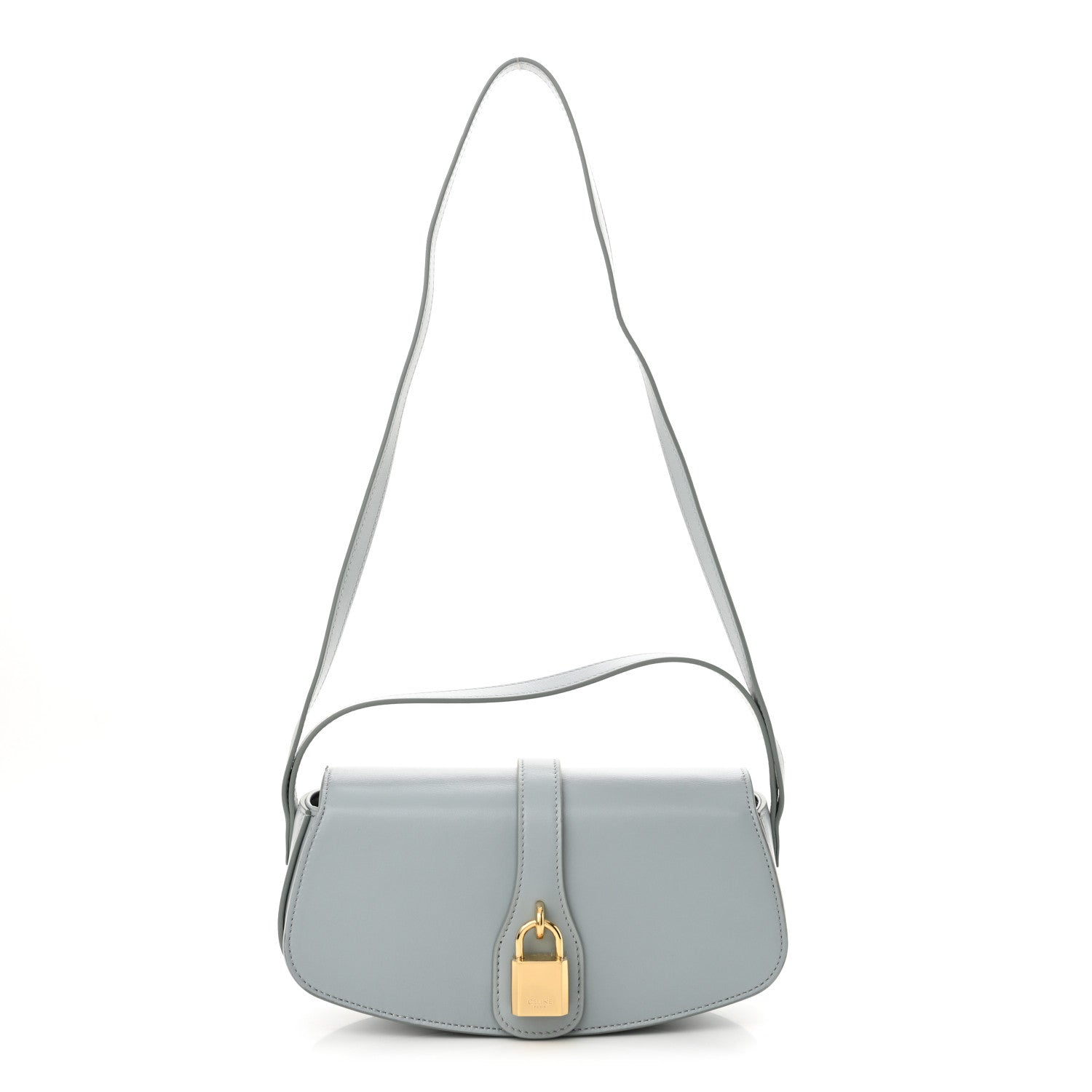 Celine Smooth Calfskin Tabou Clutch On Strap Ice Blue 1675274 ...
