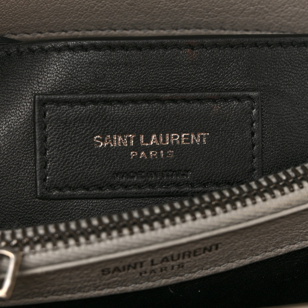 Saint Laurent Sheepskin Matelasse Chevron Monogram Medium College Bag ...