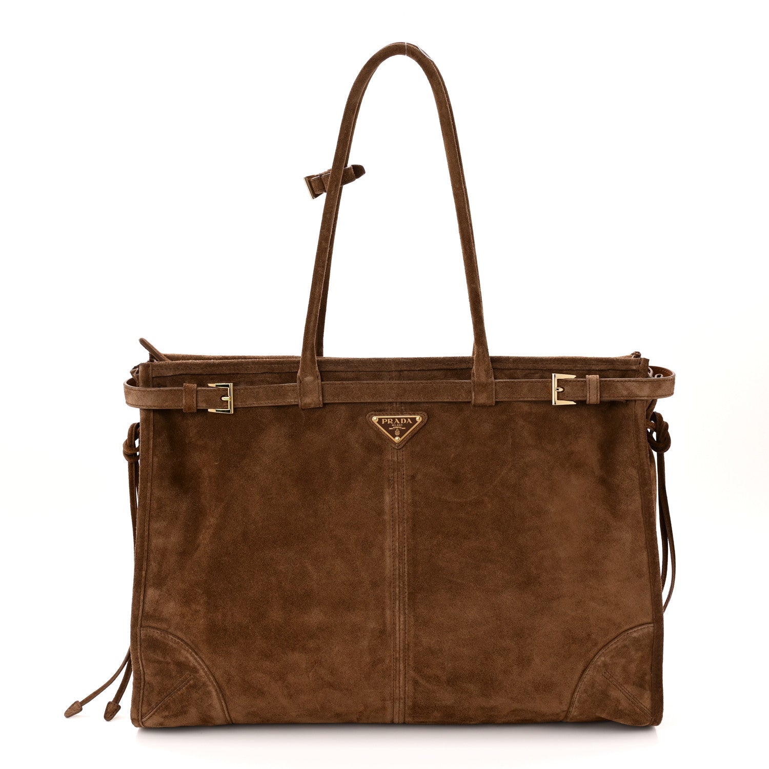 Prada Suede Extra Large Bonnie Shoulder Bag Cocoa Brown 1782170 ...