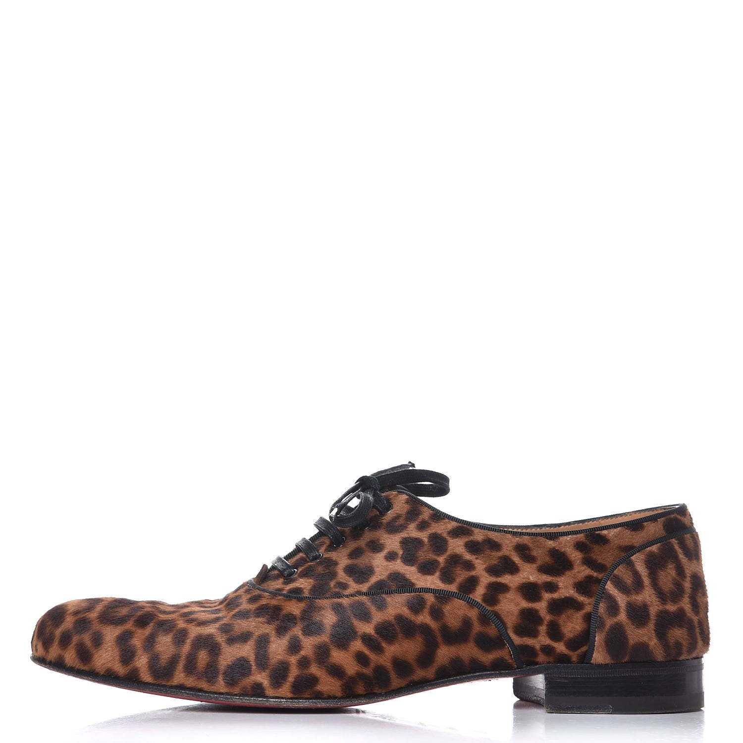 Christian Louboutin Mens Calf Hair Leopard Print Fred Oxfords 43.5 ...
