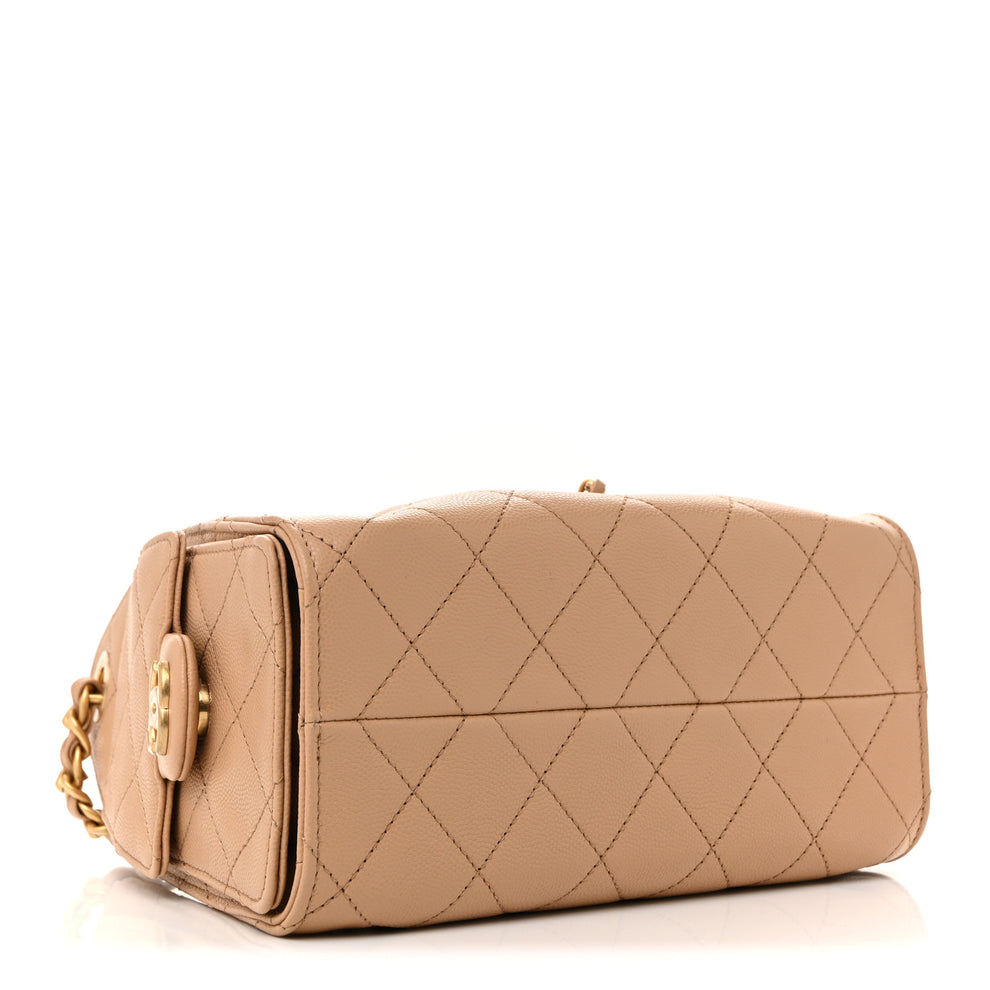 Chanel Caviar Quilted Mini Chanel 25 Handbag Beige 1778740 – FASHIONPHILE