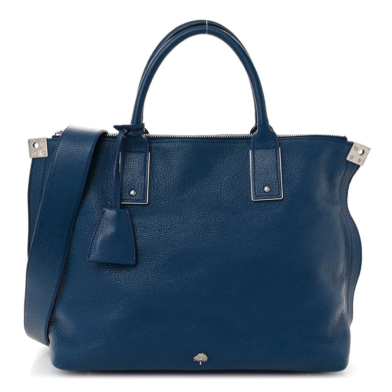 Mulberry Classic Grained Calfskin Small Alice Satchel Blue 1457099 ...
