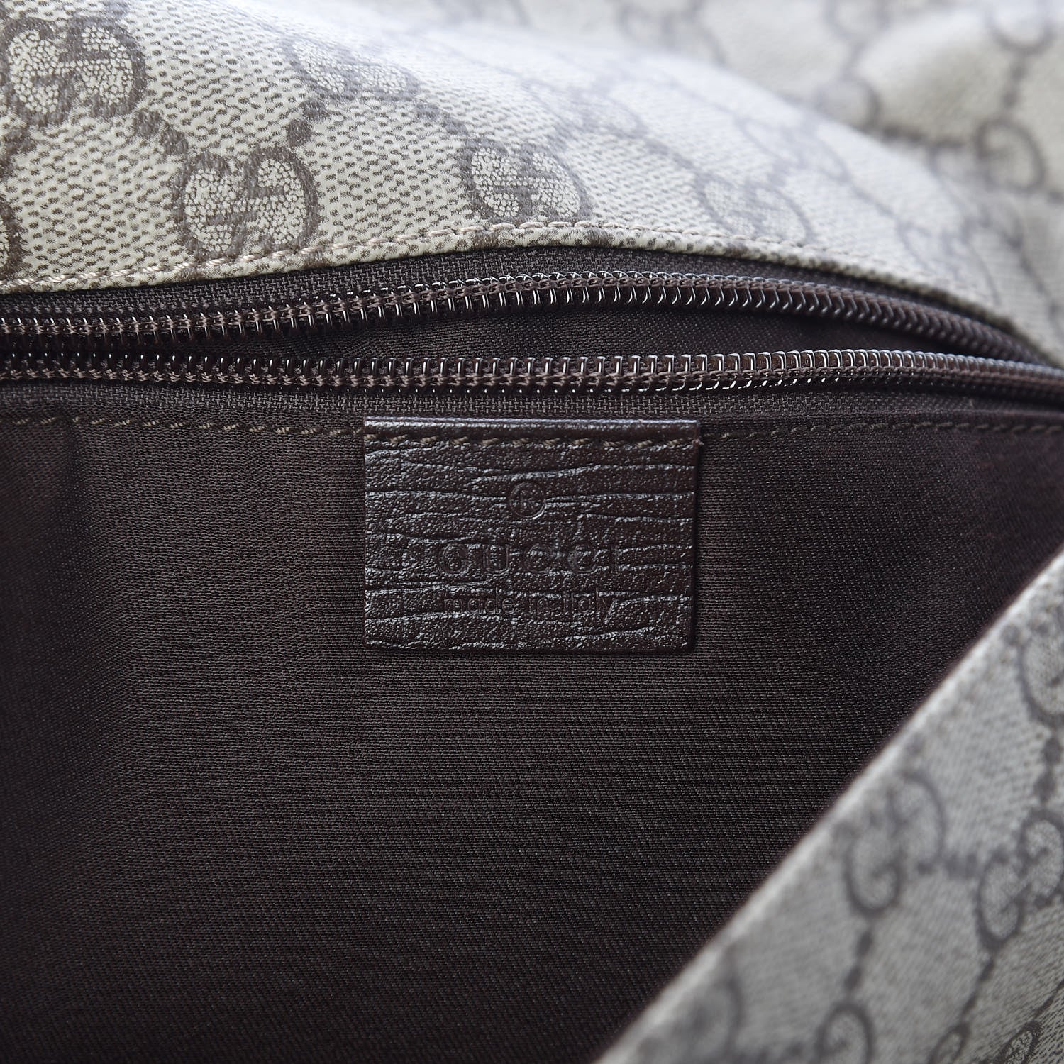 Gucci GG Plus Monogram Web Large Flap Messenger Bag Beige Dark Brown ...