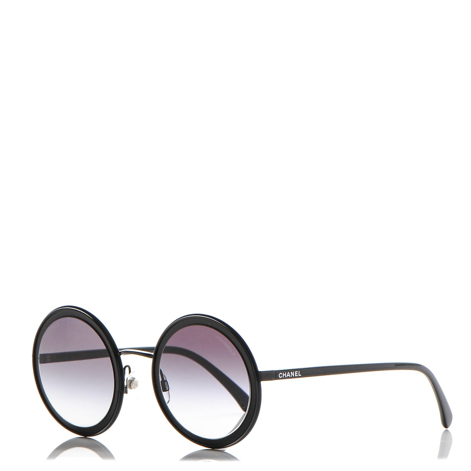 Chanel Round Sunglasses 4226 Black 191492 – FASHIONPHILE