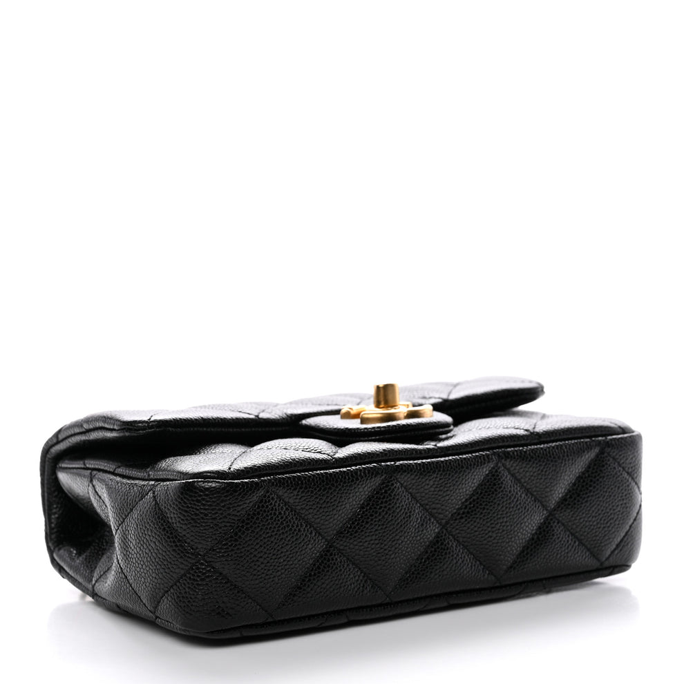 Chanel Caviar Quilted Mini Sweetheart Rectangular Flap Black 1827146 ...