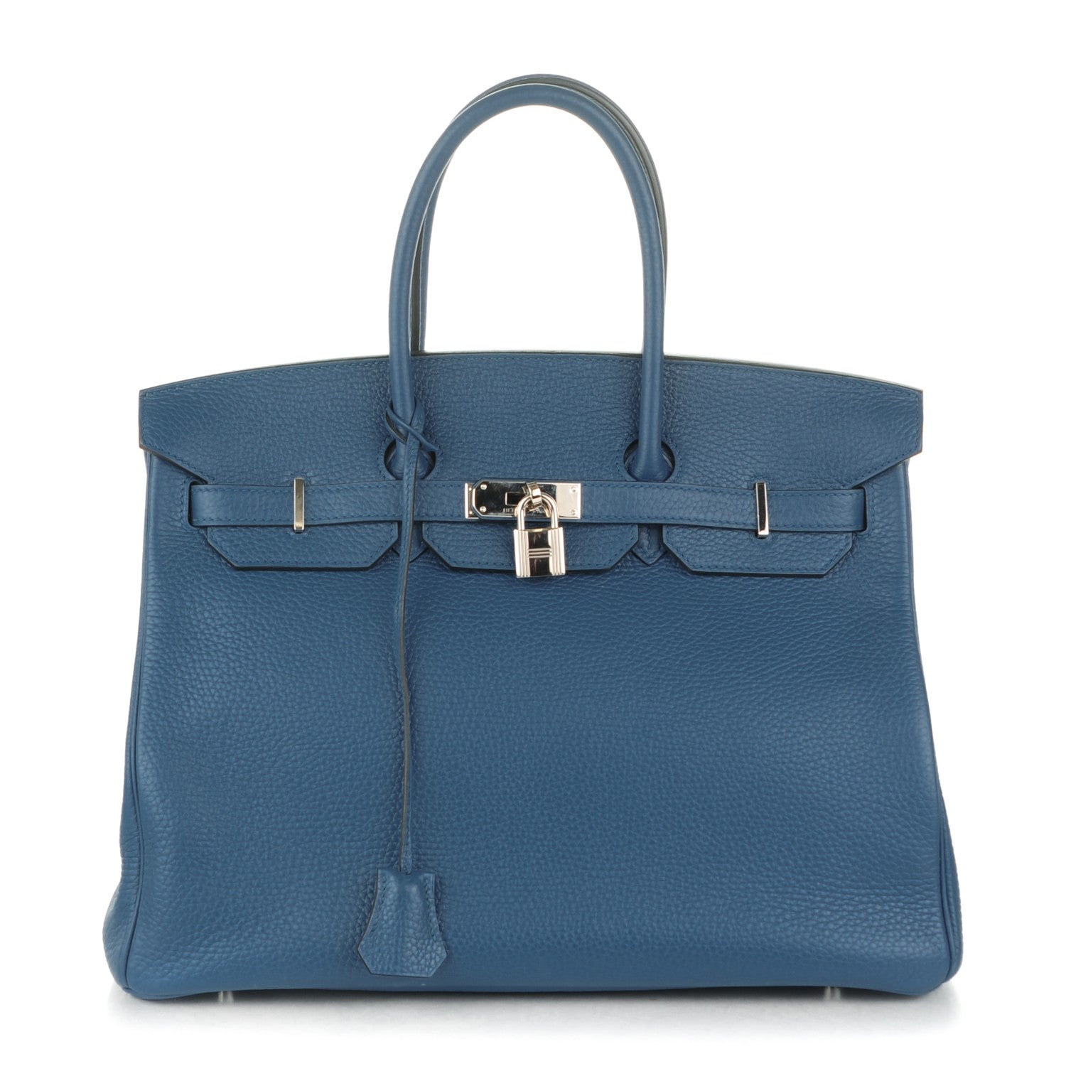Hermes Taurillon Clemence Birkin 35 Bleu Thalassa 172026 – FASHIONPHILE