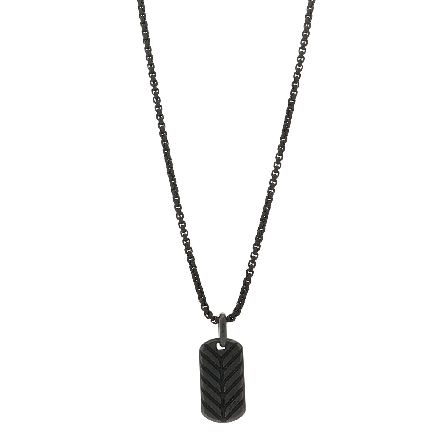 David Yurman Black Titanium Streamline Tag Pendant Necklace 1758832 ...