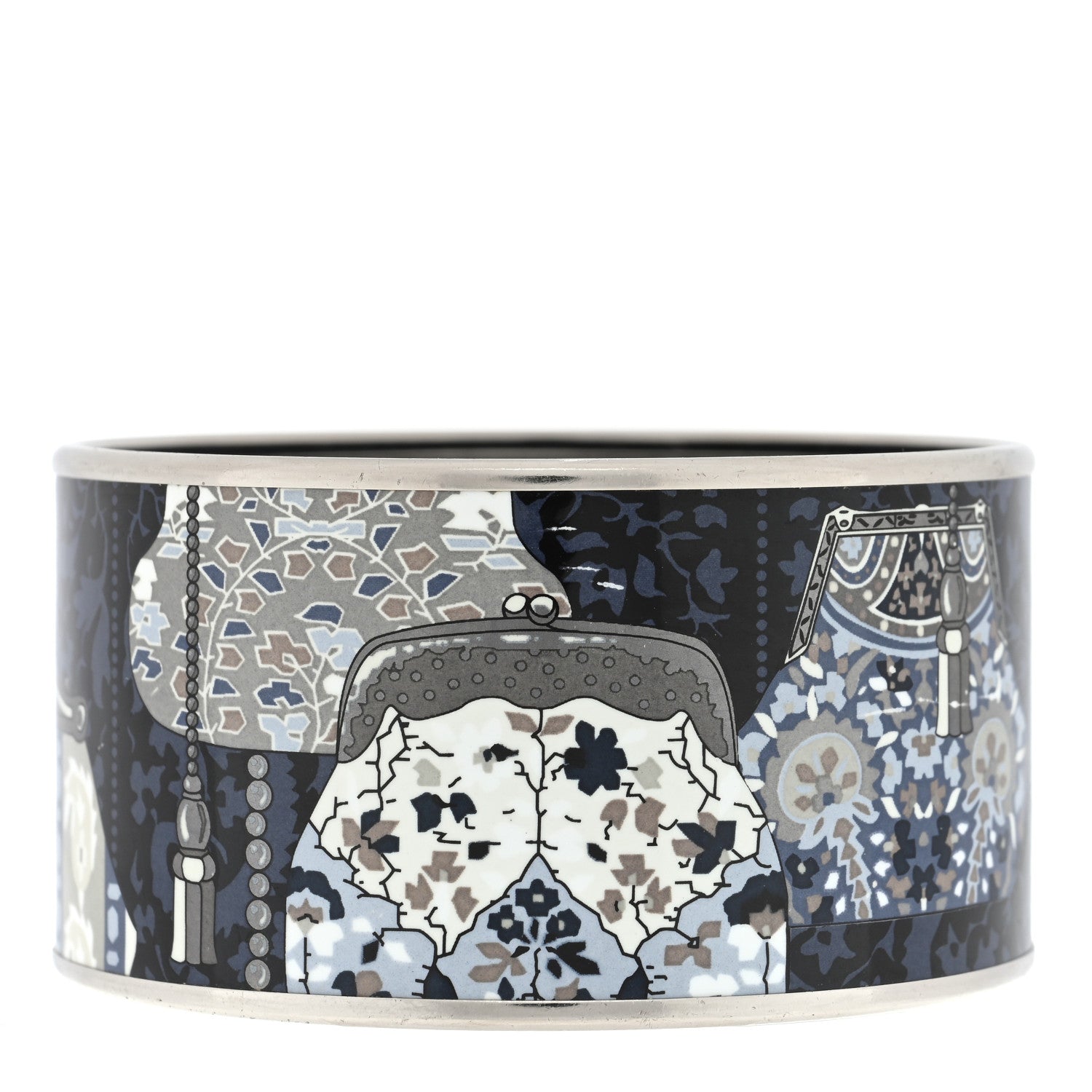 Hermes Enamel Printed Cachemire de Tamara Extra Wide Bracelet 1390334 ...