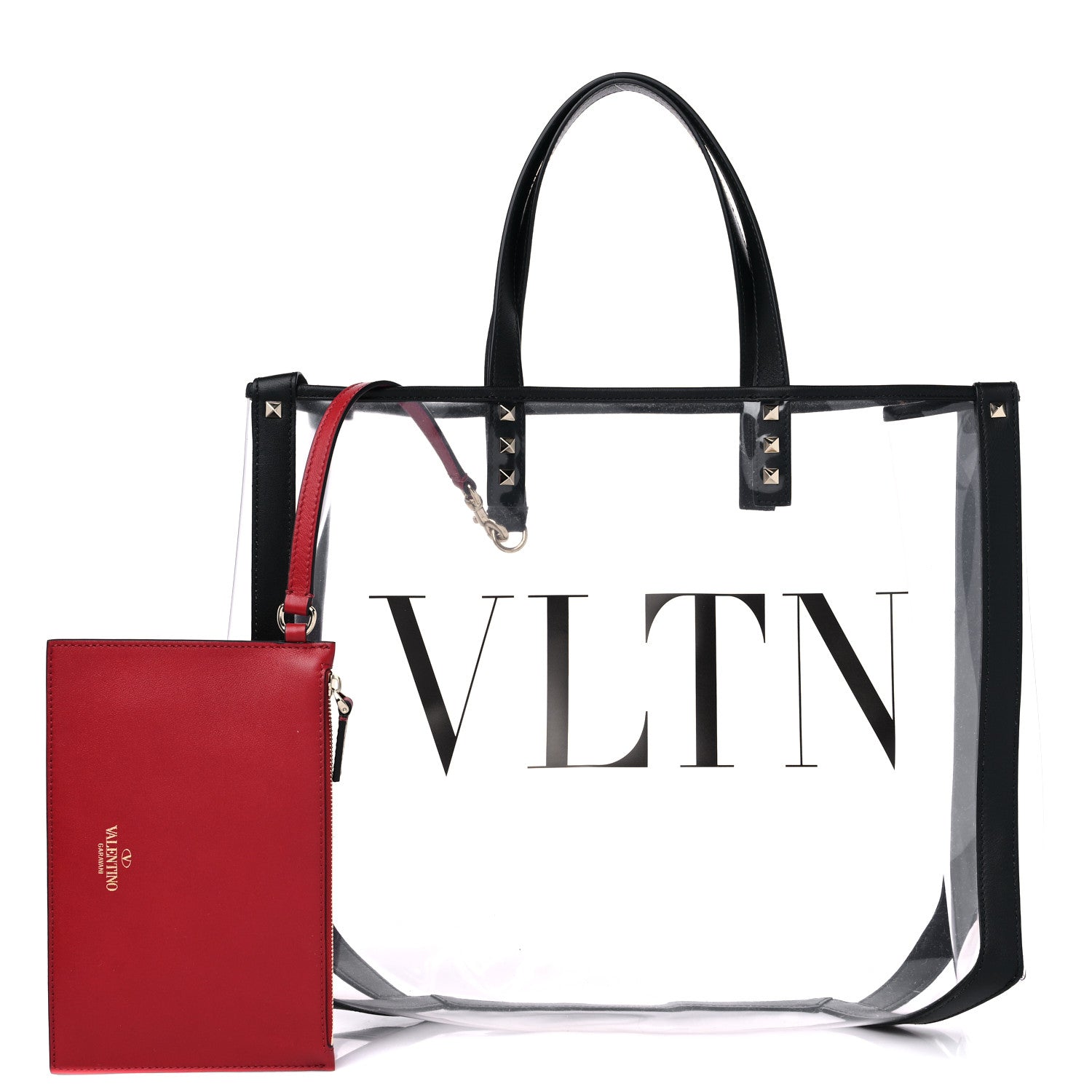 Valentino Garavani Plexy VLTN Small Shopping Bag Transparent 1228560 ...