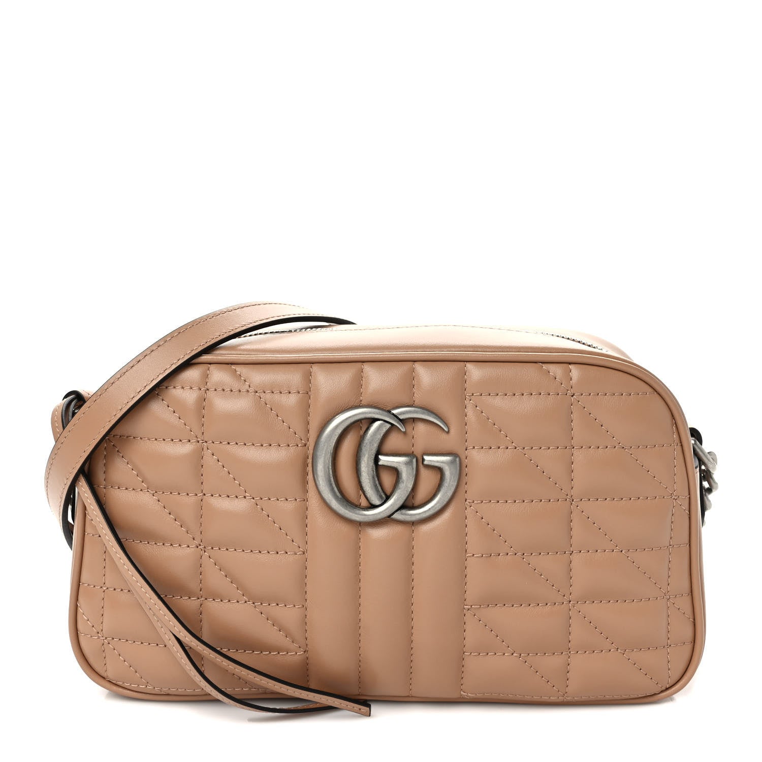 Gucci Calfskin Matelasse Aria Small GG Marmont Chain Shoulder Bag ...