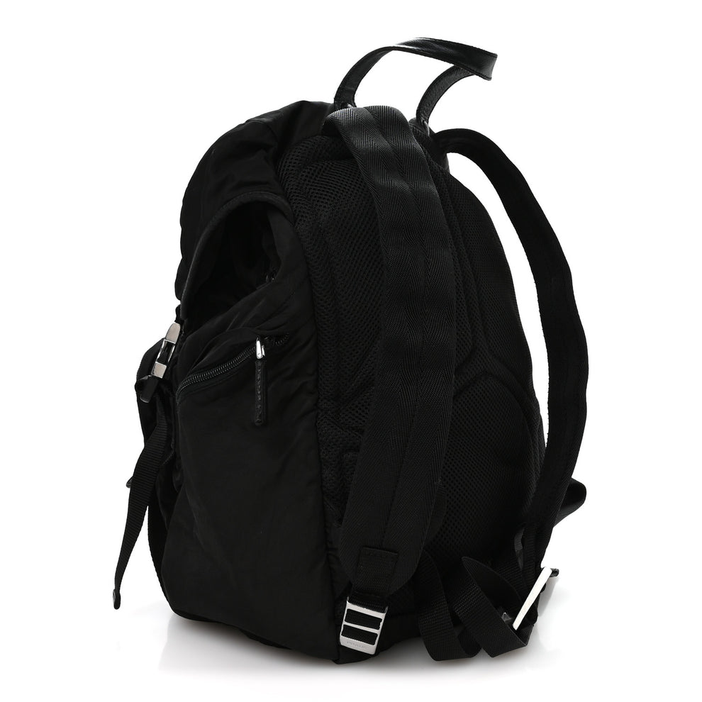 Prada Re-Nylon Saffiano Logo Double Buckle Backpack Black 1854448 ...