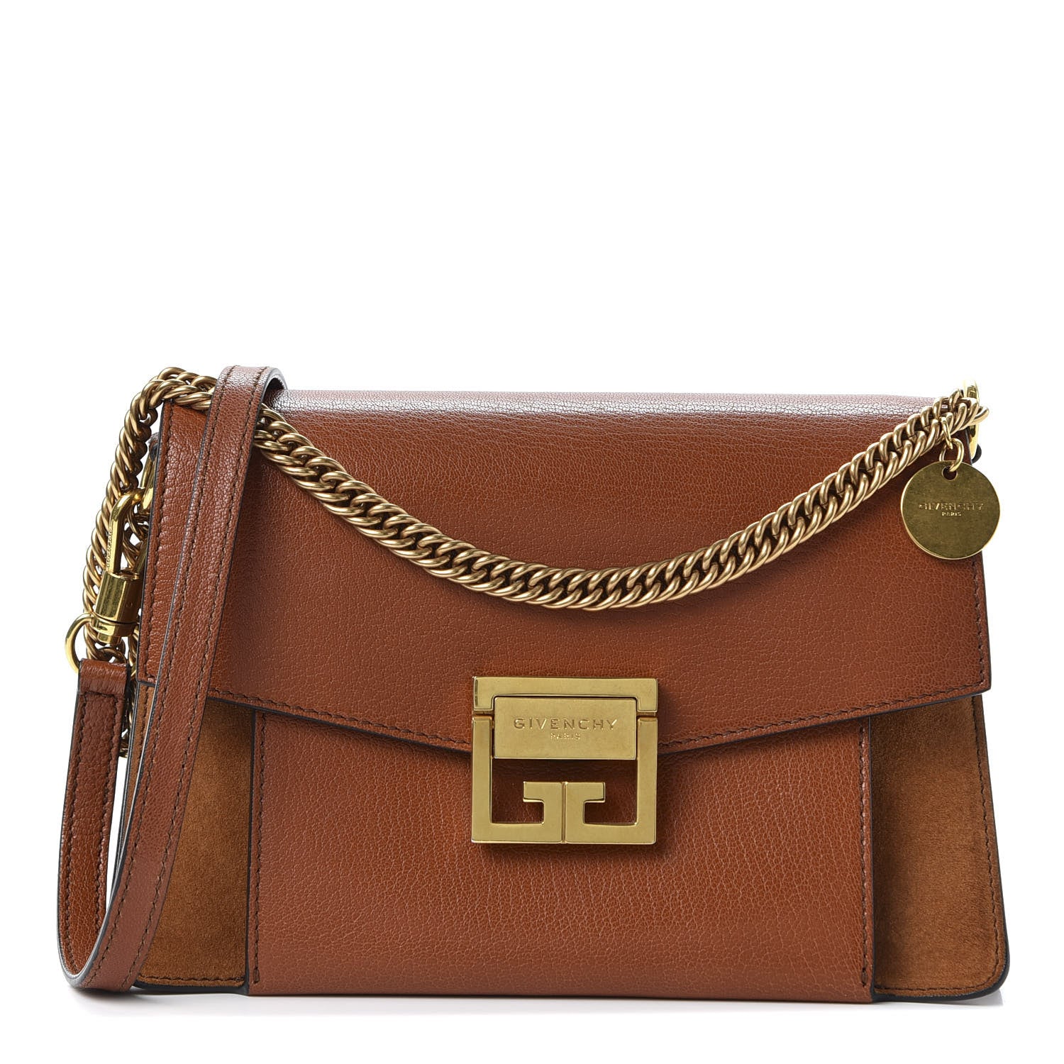 Givenchy Goatskin Small GV3 Shoulder Bag Chestnut 584052 – FASHIONPHILE