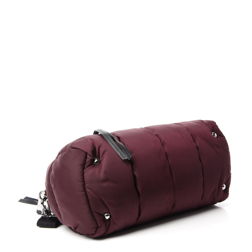 Prada Tessuto Nylon Bomber Dome Satchel Bordeaux 678858 – FASHIONPHILE