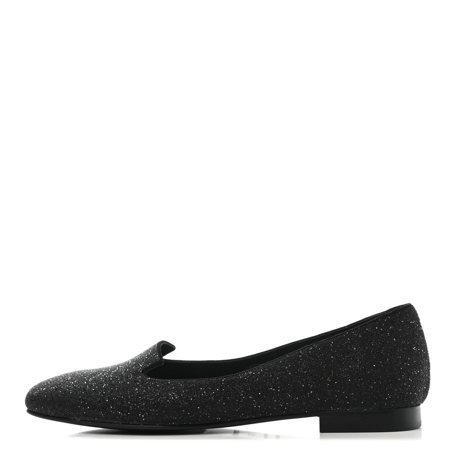 Hermes Glitter Holly Ballerina Flats 38 Black 1008677 – FASHIONPHILE