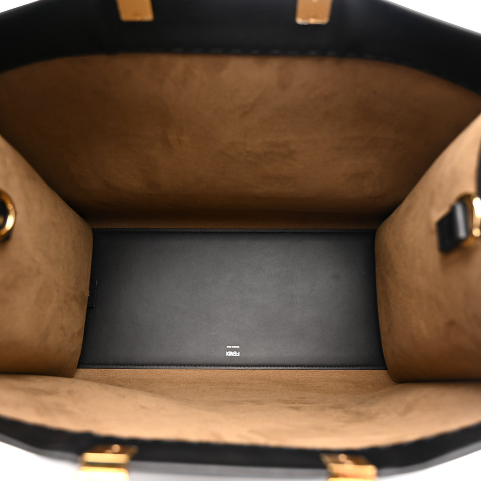 Fendi Vitello King Plexiglass Large Fendi Sunshine Shopper Tote Black ...