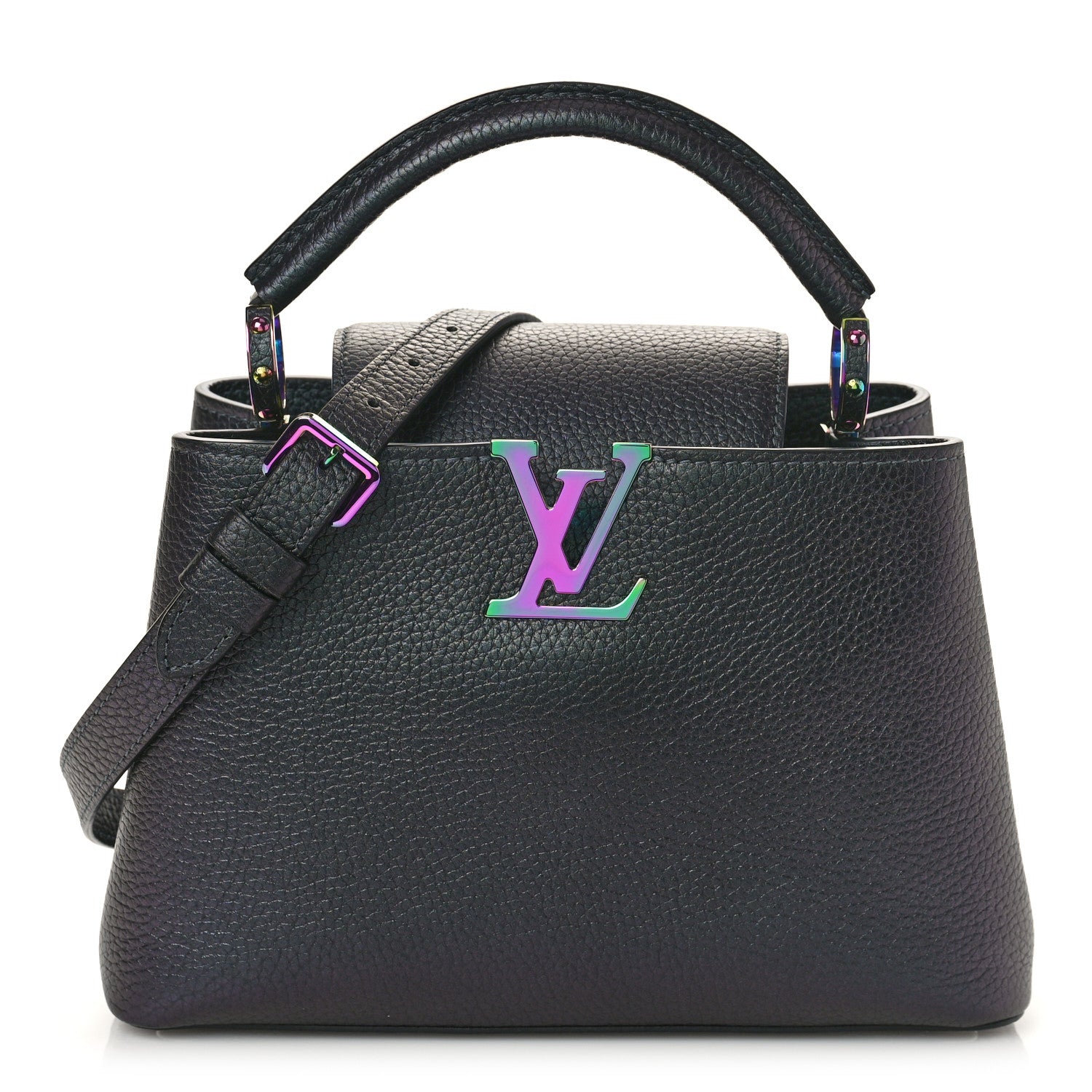 Louis Vuitton Taurillon Capucines BB Scarabeo Iridescent Black 1376732 ...