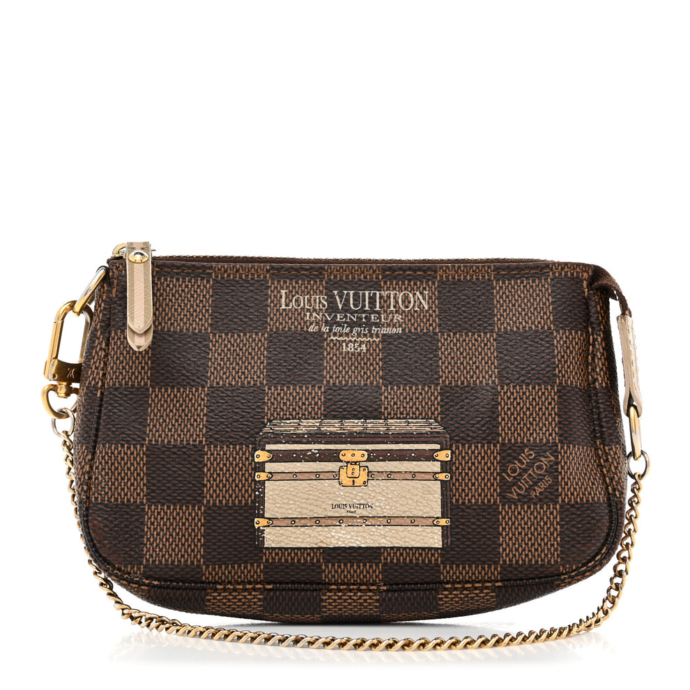 Louis Vuitton Damier Ebene Trunks and Locks Mini Pochette Accessories ...