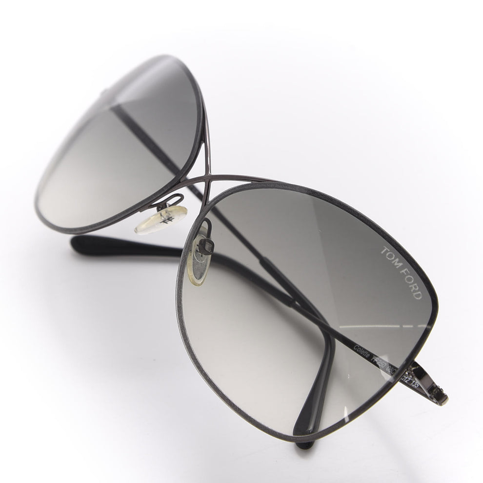 Tom Ford Colette Butterfly Sunglasses TF250 Gunmetal 623667 – FASHIONPHILE