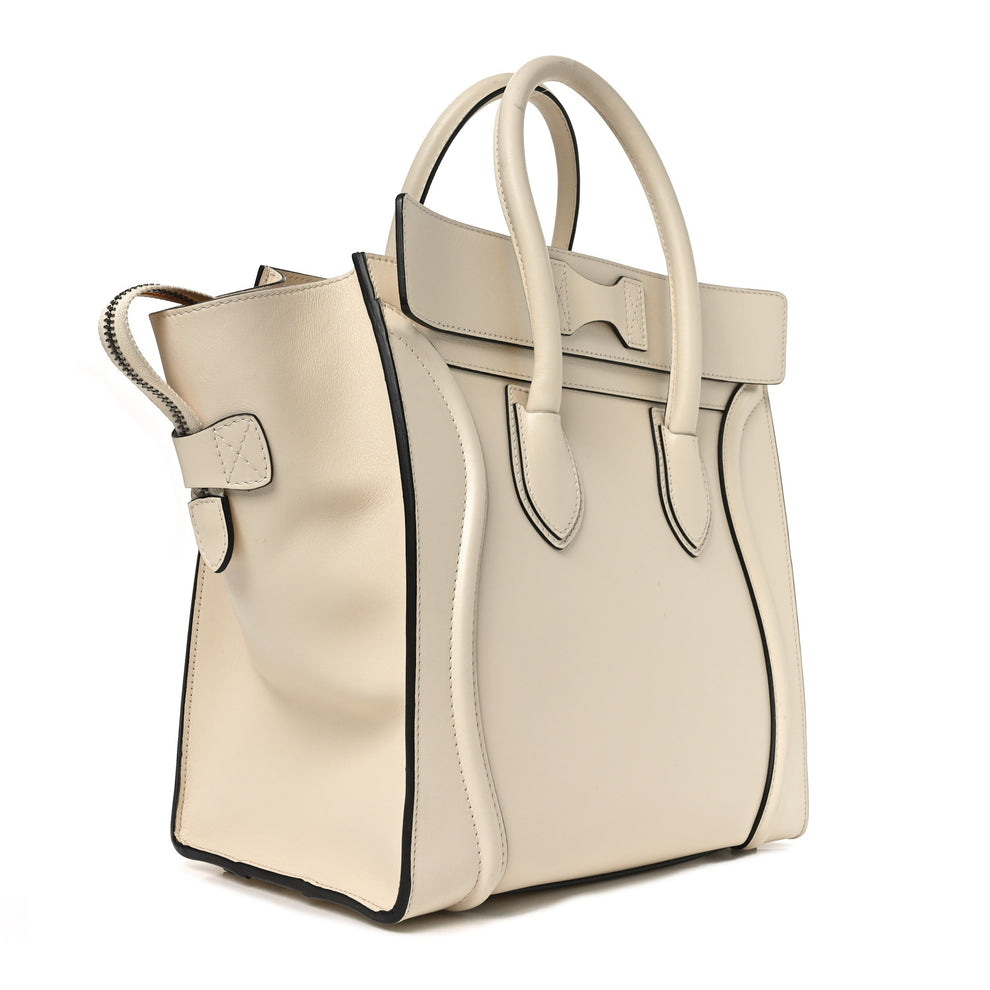 Celine Smooth Calfskin Mini Luggage Cream 1838237 – FASHIONPHILE