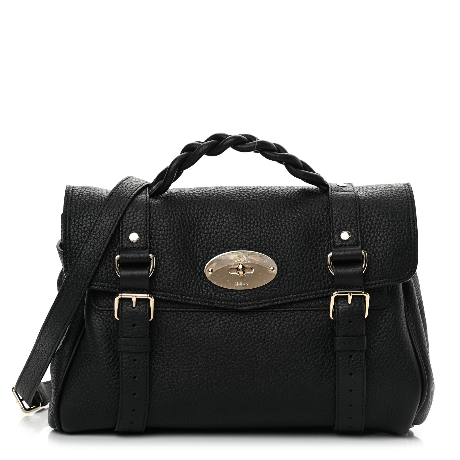Mulberry Heavy Grain Medium Alexa Black 1140480 – FASHIONPHILE