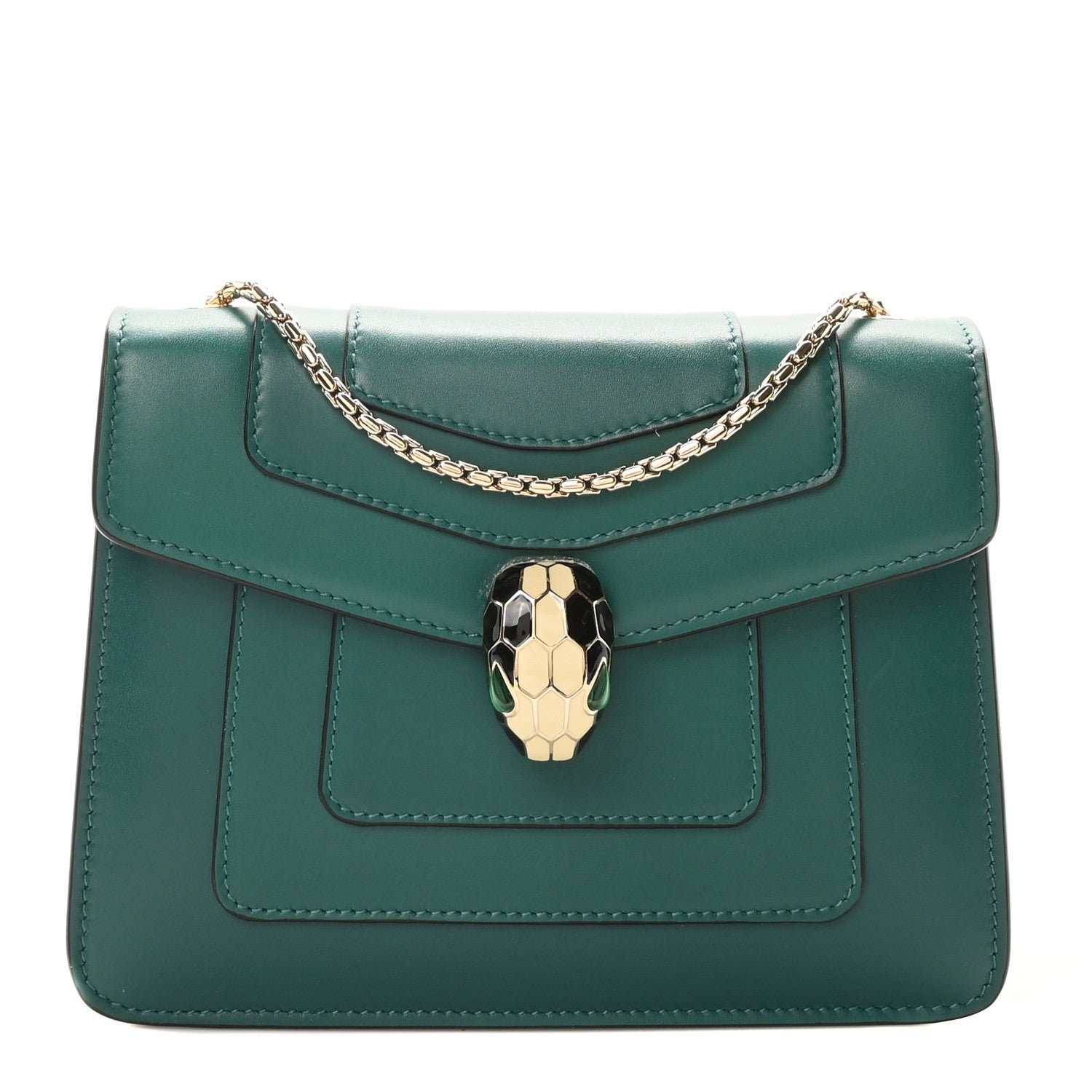 Bulgari Calfskin Small Serpenti Forever Snake Strap Crossbody Bag ...