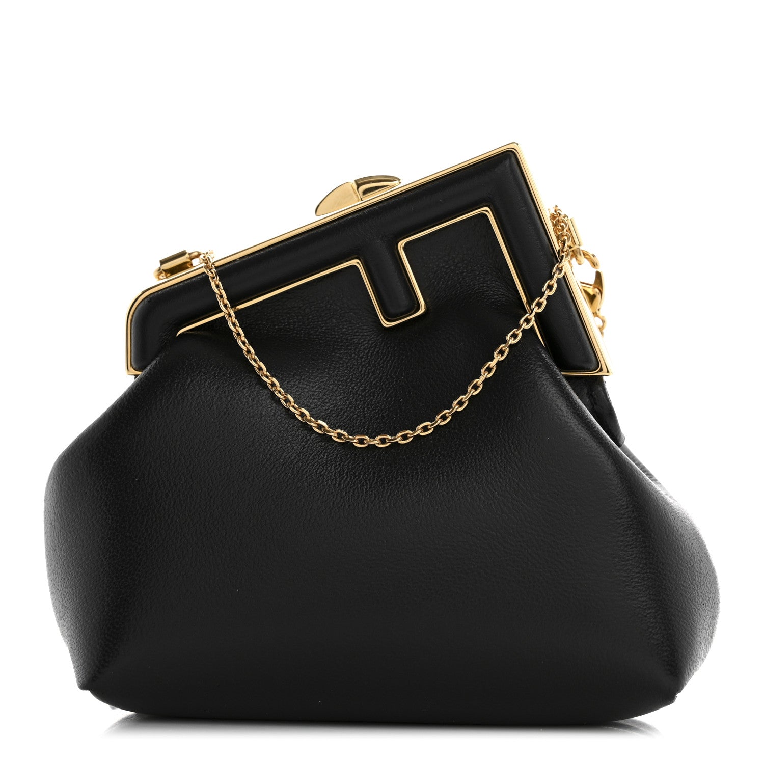 Fendi Shiny Nappa Nano Fendi First Bag Charm Black 1747636 – FASHIONPHILE