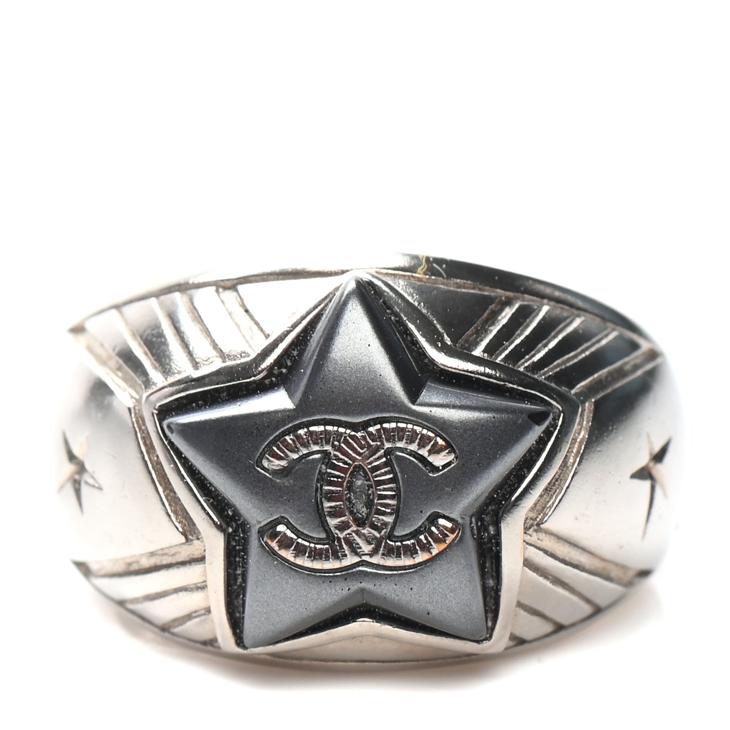 Chanel Metal CC Star Ring 6.25 Silver 785099 – FASHIONPHILE