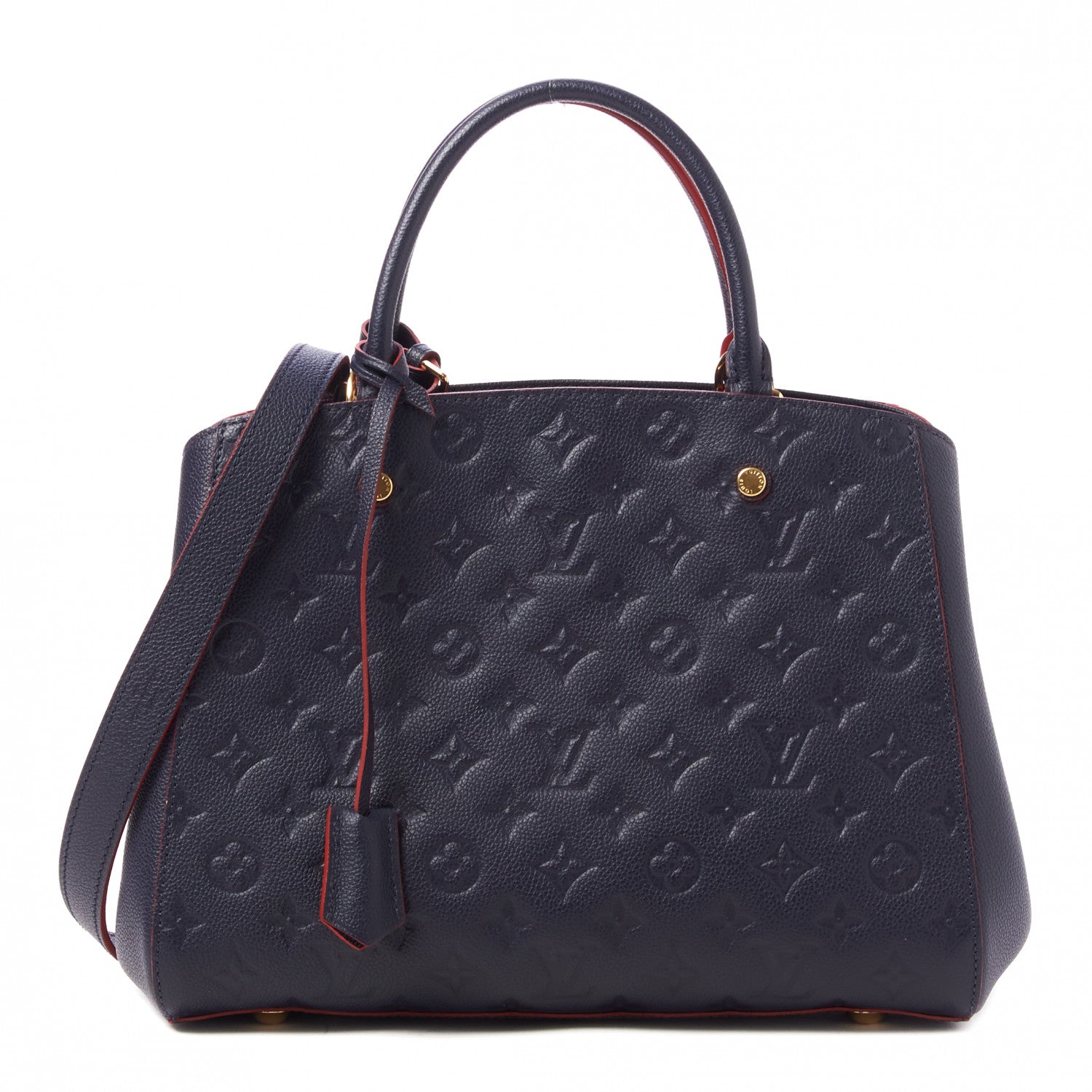 Louis Vuitton Empreinte Montaigne MM Marine Rouge 900427 – FASHIONPHILE