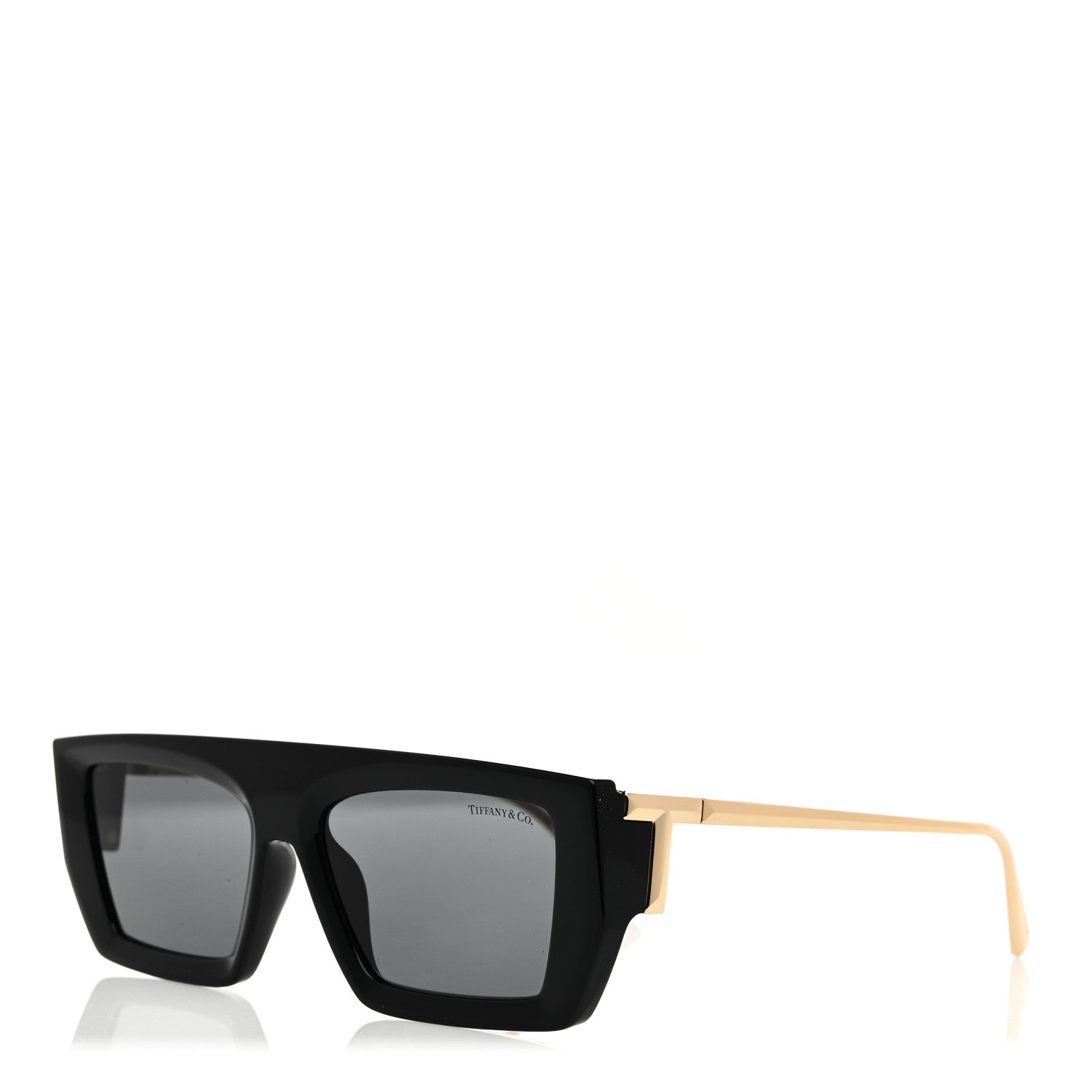 Tiffany Metal TF4214U Rectangle T Sunglasses Black Gold 1668086 ...