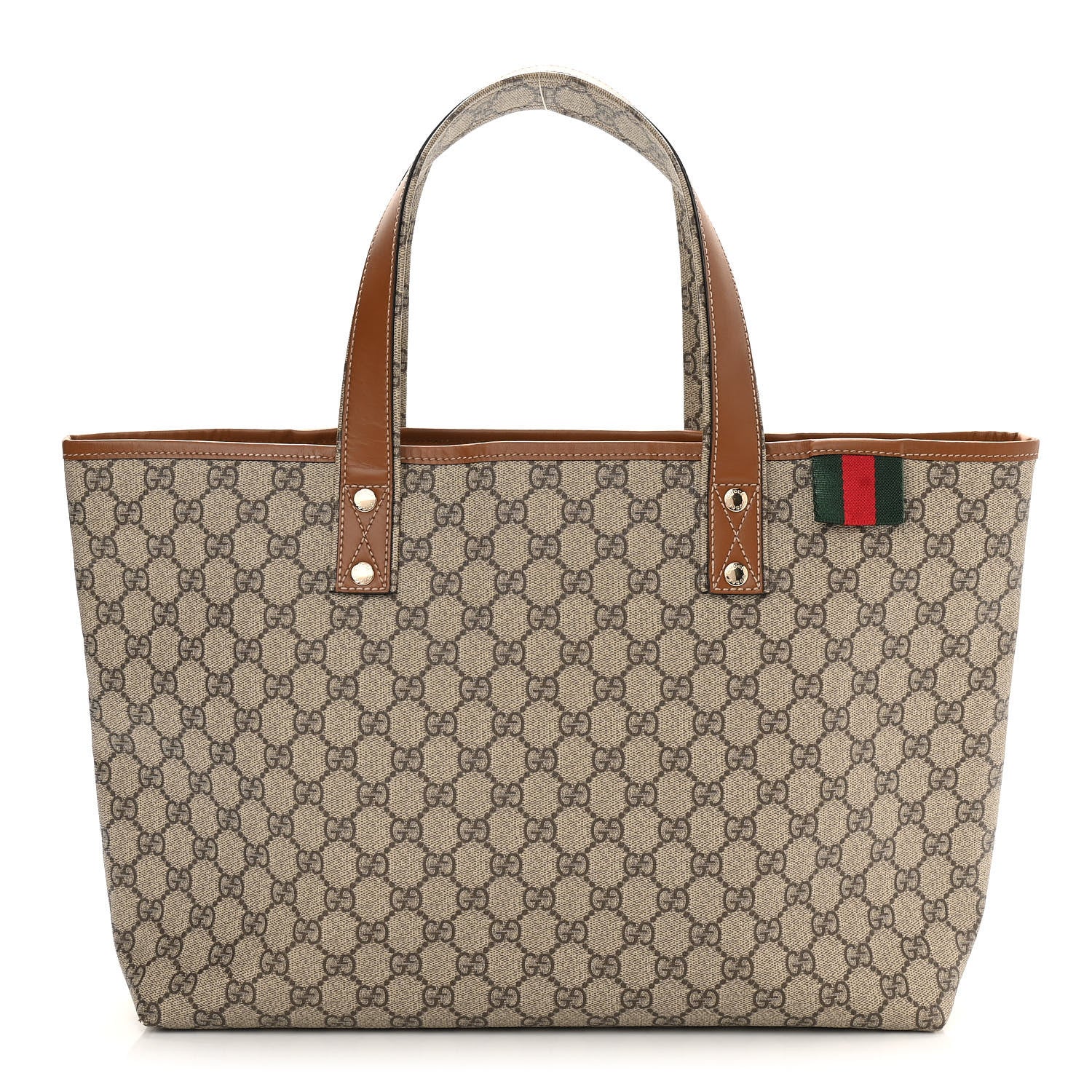 Gucci GG Plus Monogram Medium Signature Web Loop Tote Brown 1067806 ...