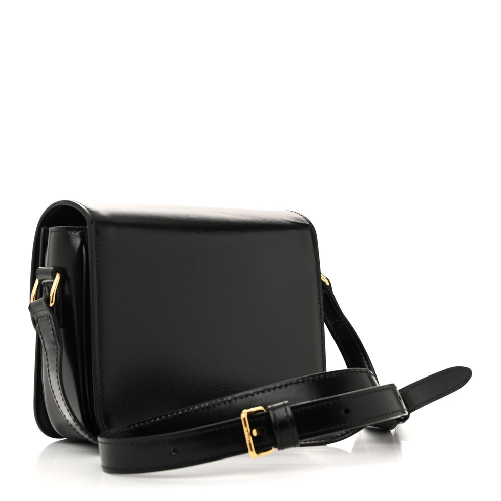 Celine Shiny Calfskin Teen Triomphe Black 1786160 – FASHIONPHILE