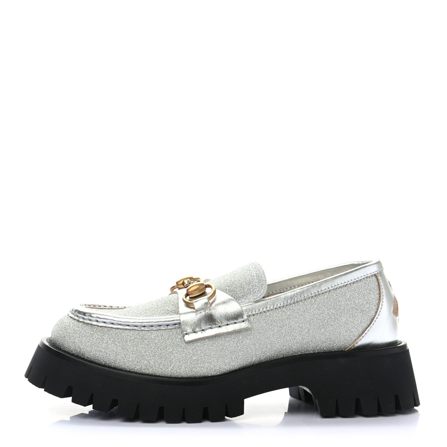 Gucci Mini Diamond Storm Silk Calfskin Womens Harald Horsebit 25mm ...