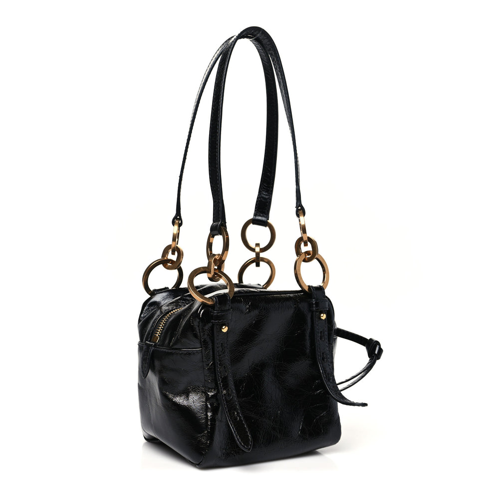 Prada Soft Lux Calfskin Mini Dangle Top Handle Bag Black 1775196 ...