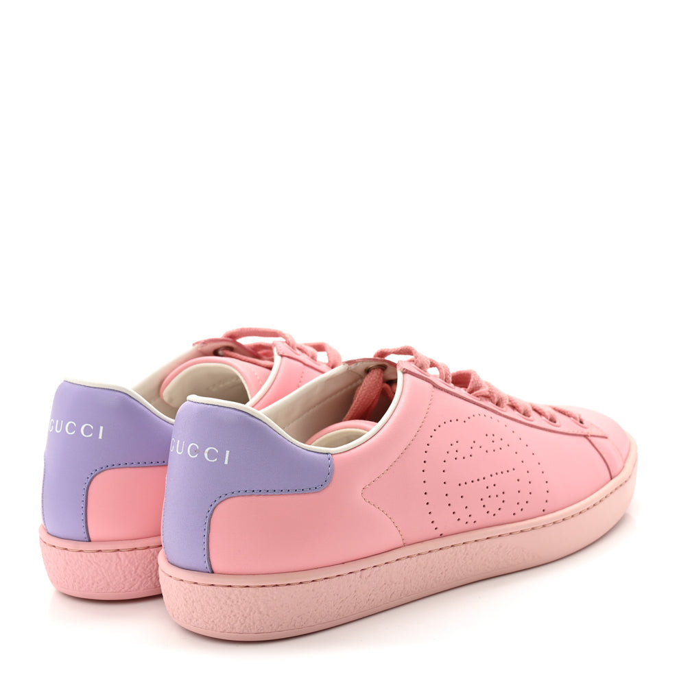 Gucci Miro Soft Calfskin Interlocking G Perforated Womens Ace Sneakers ...
