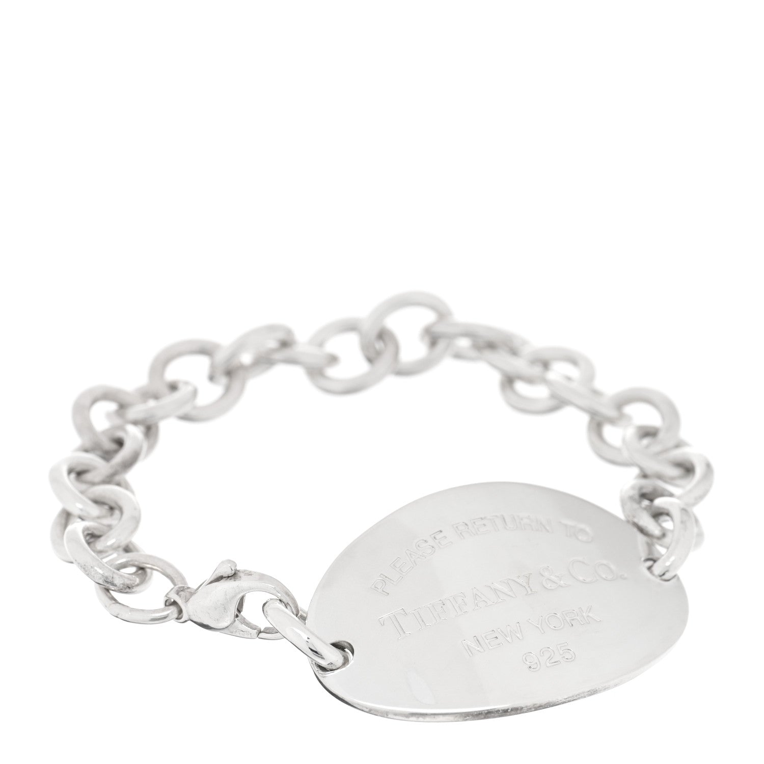 Tiffany Sterling Silver Return to Tiffany Ultra Oval Tag Bracelet ...