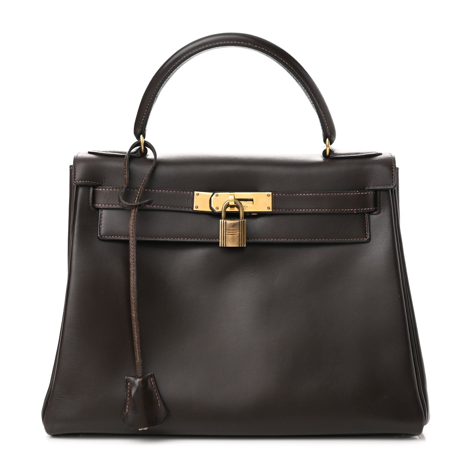 Hermes Box Kelly Retourne 28 Chocolate 1244909 – FASHIONPHILE