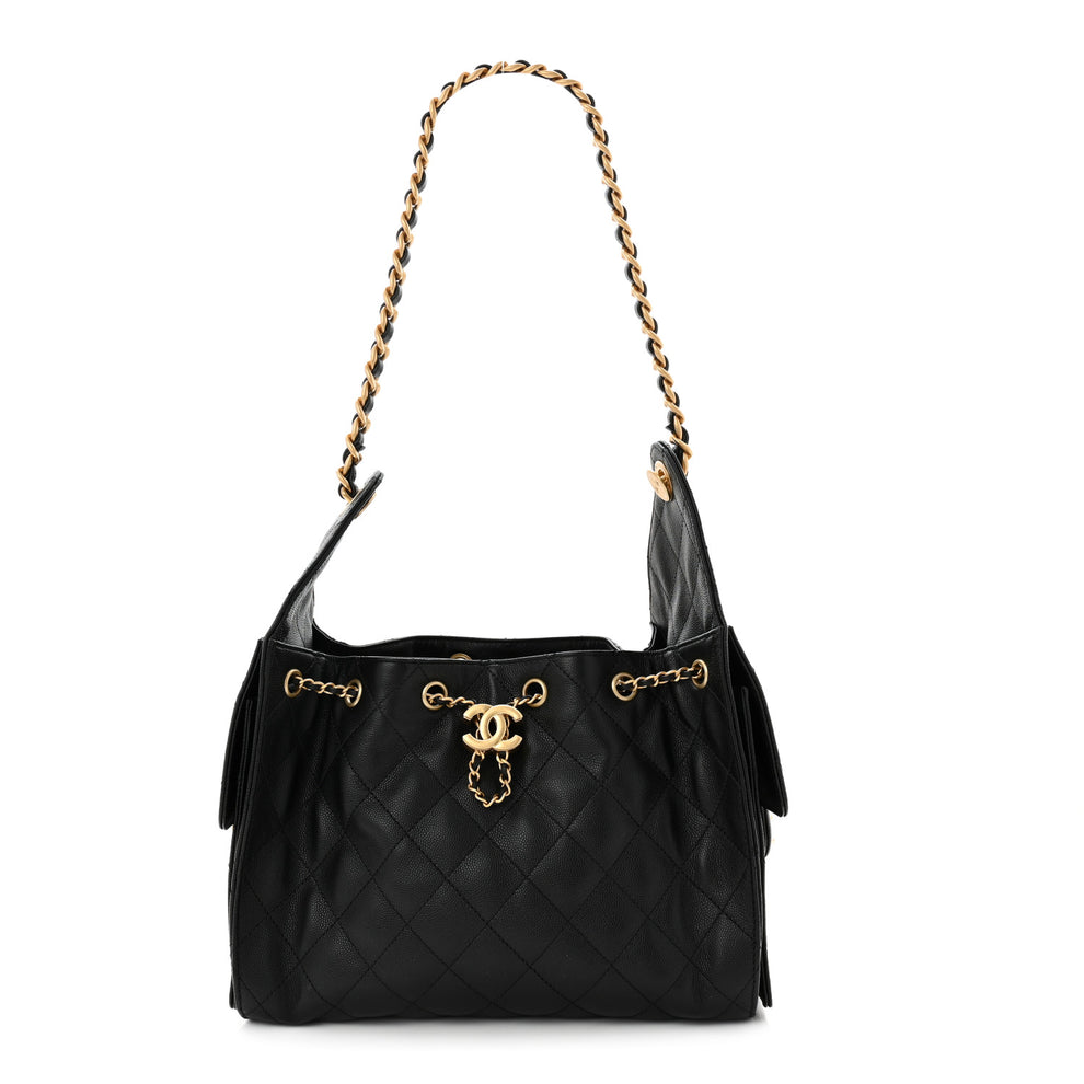 Chanel Caviar Quilted Small Chanel 25 Handbag Black 1800478 – FASHIONPHILE