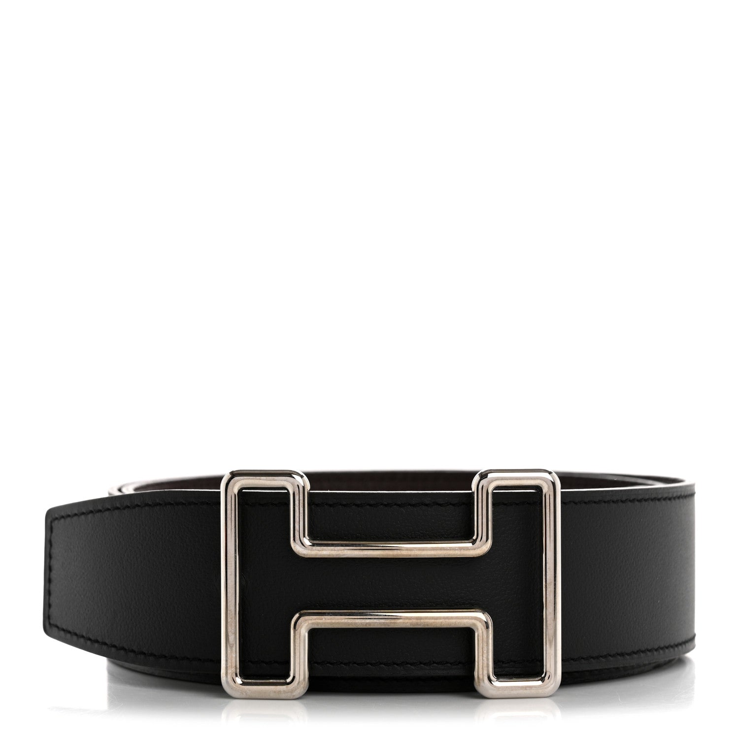 Hermes Chamonix Togo 32mm Tonight Belt 90 Black Chocolate 1730326 ...