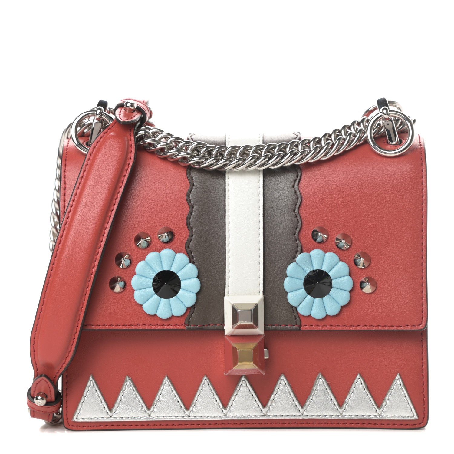 Fendi Vitello Liberty Lucido Catalan Mirror Hypnoteyes Studded Small ...
