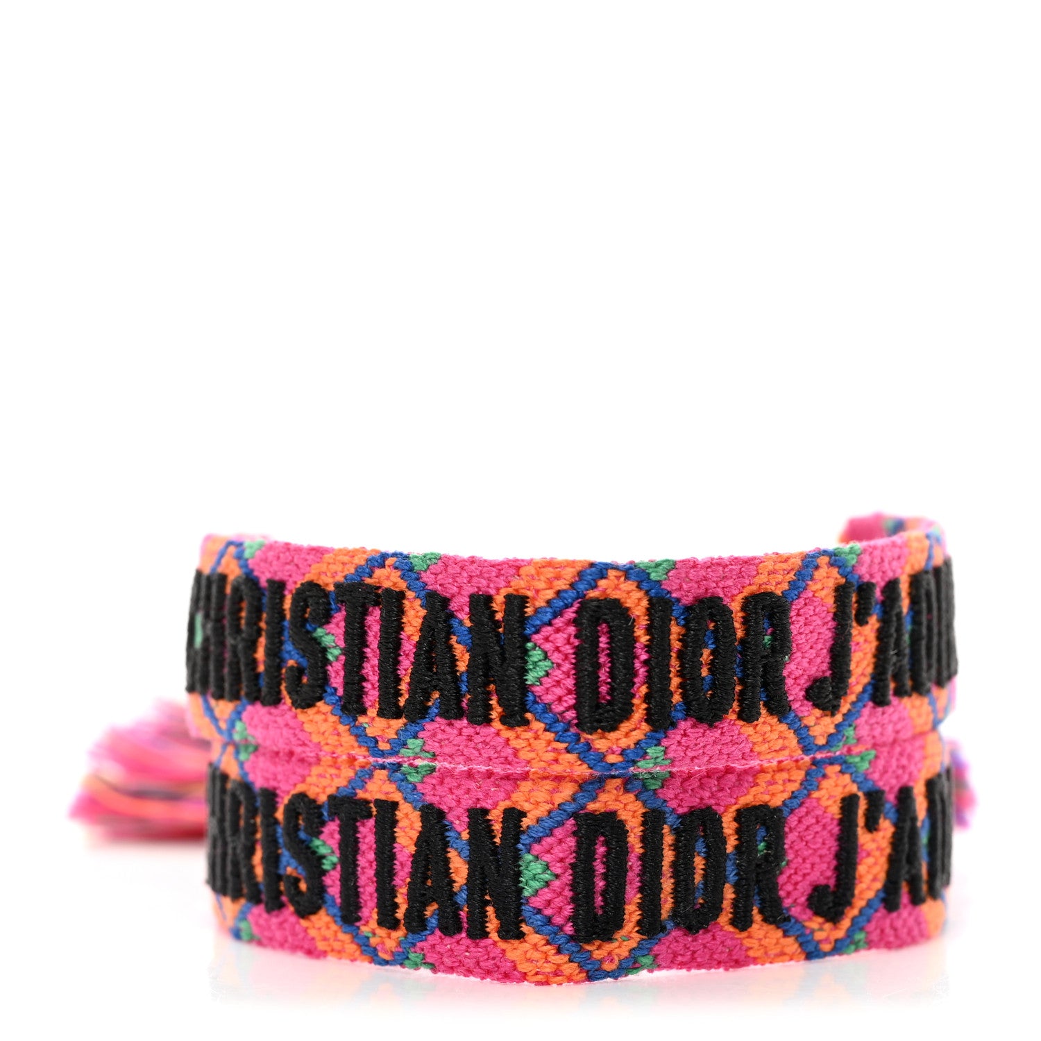 Christian Dior Woven Cotton J Adior Friendship Bracelet Set Pink ...