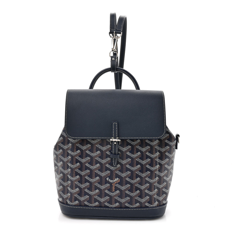 Goyard Goyardine Calfskin Mini Alpin Backpack Navy 1813524 – FASHIONPHILE