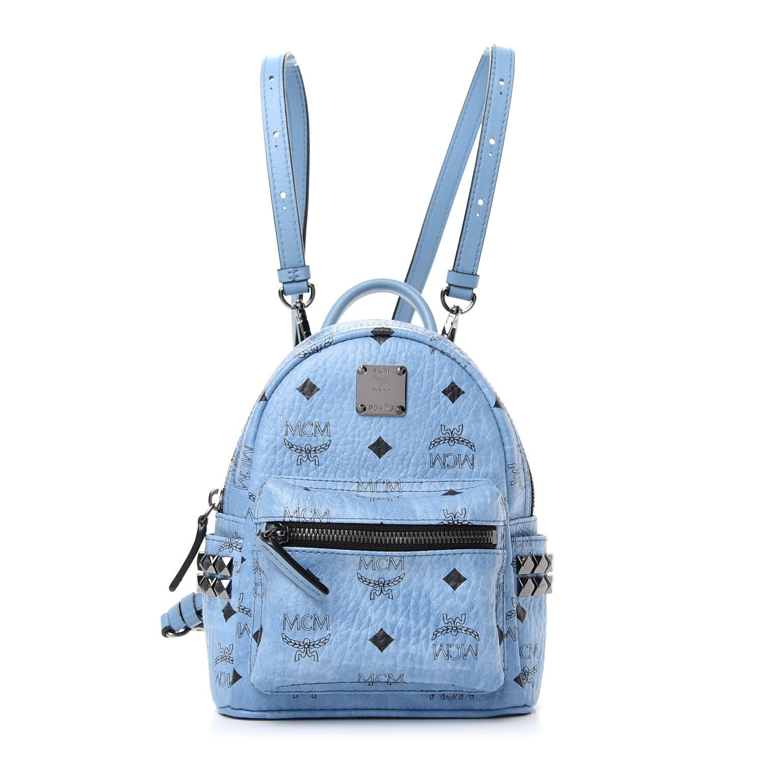 MCM Visetos Side Stud X-Mini Stark Bebe Boo Backpack Blue 704392 ...