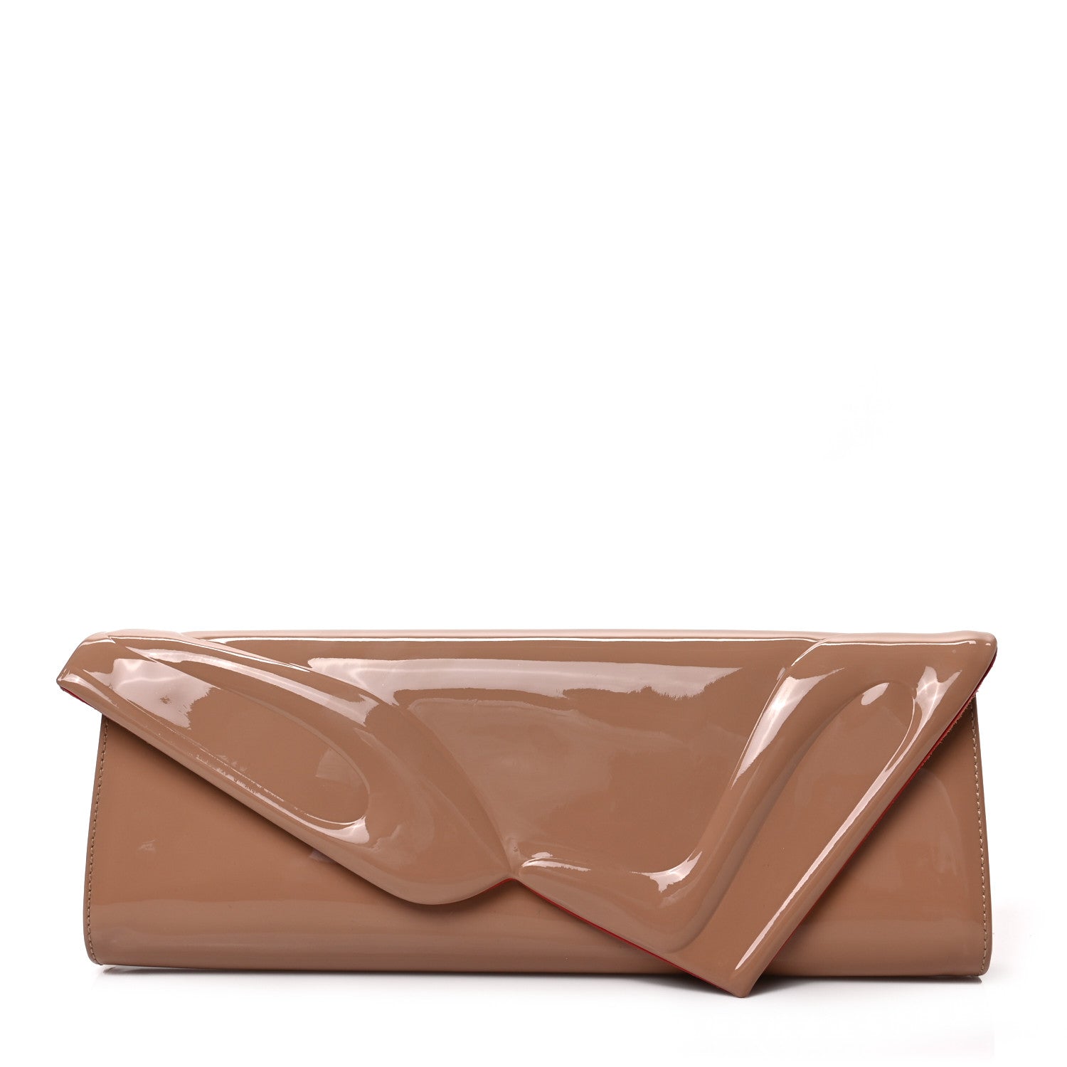 Christian Louboutin Patent So Kate Baguette Clutch Nude 1274759 ...