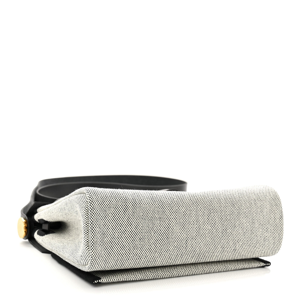 Hermes Military Toile Vache Hunter Herbag Zip Retourne 20 Ecru Black ...