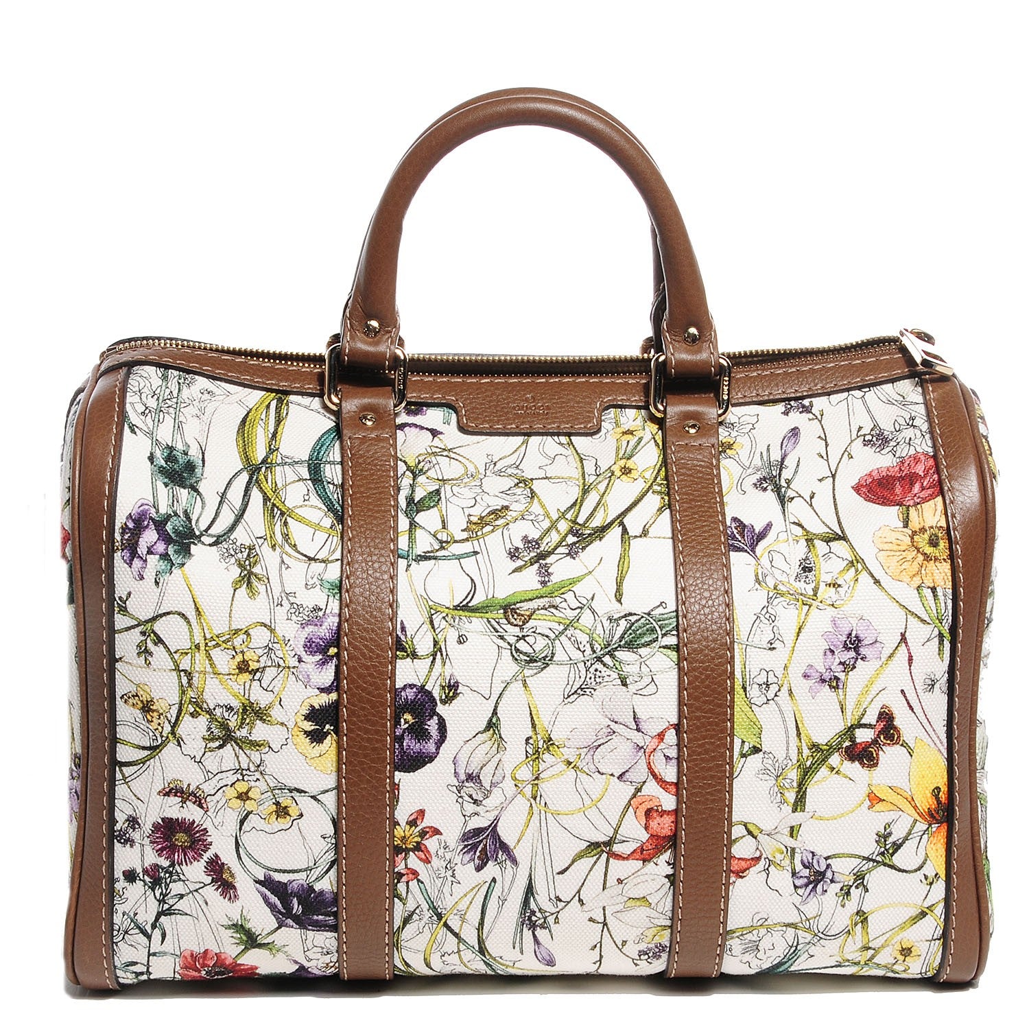 Gucci Canvas Vintage Web Flora Medium Boston 94834 – FASHIONPHILE