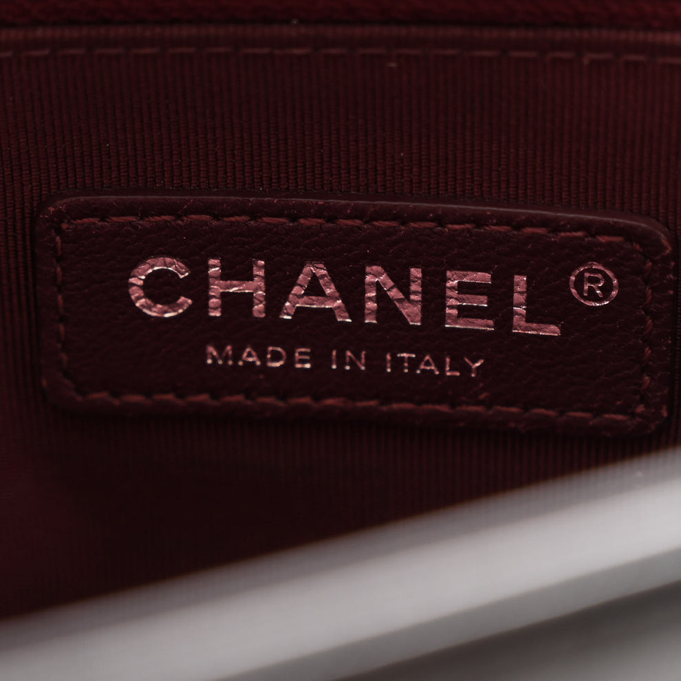 Chanel Glazed Calfskin Quilted New Medium Boy Chained Flap Black ...