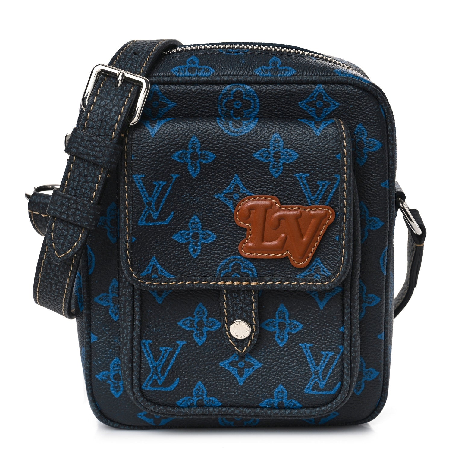 Louis Vuitton Monogram Macassar Christopher Wearable Wallet Blue ...