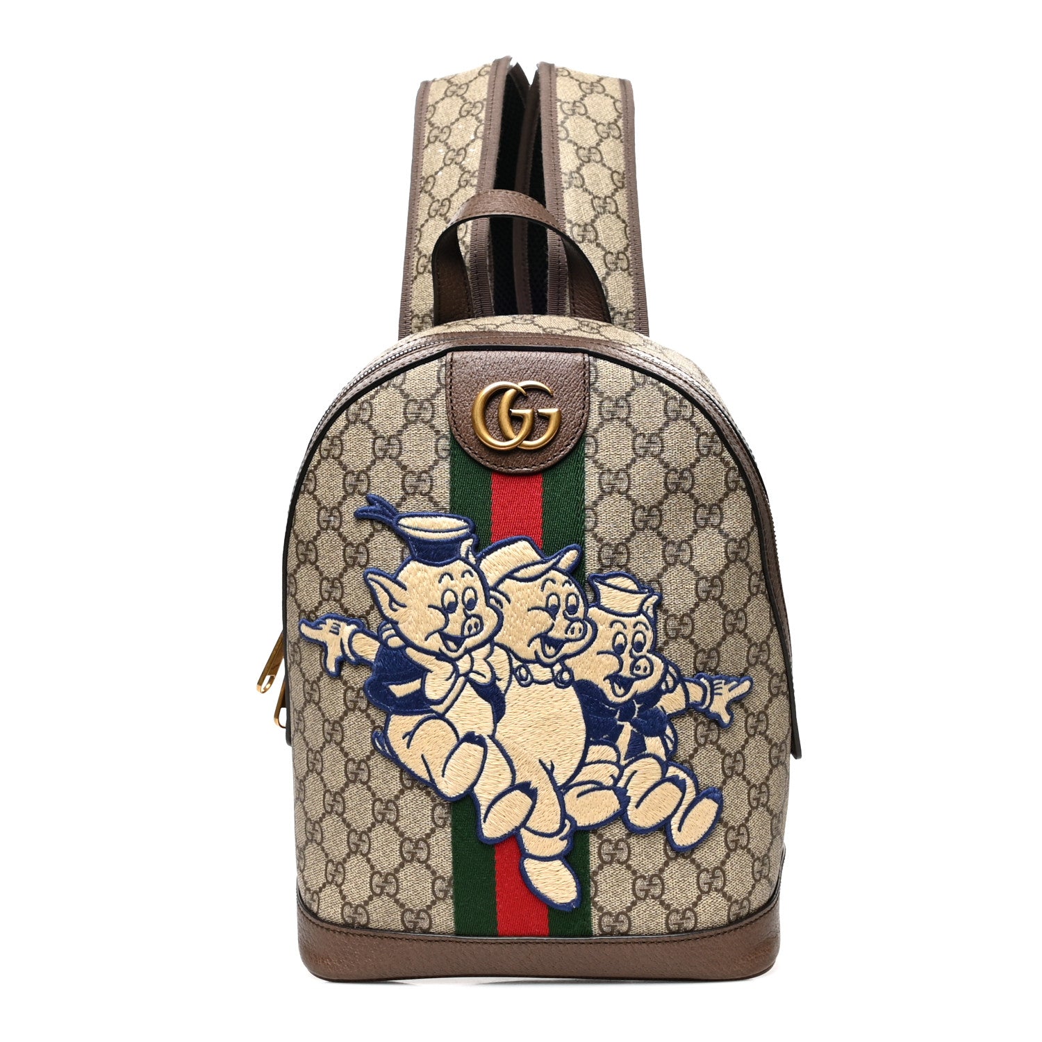 Gucci X DISNEY GG Supreme Monogram Web Three Little Pigs Ophidia Dome ...