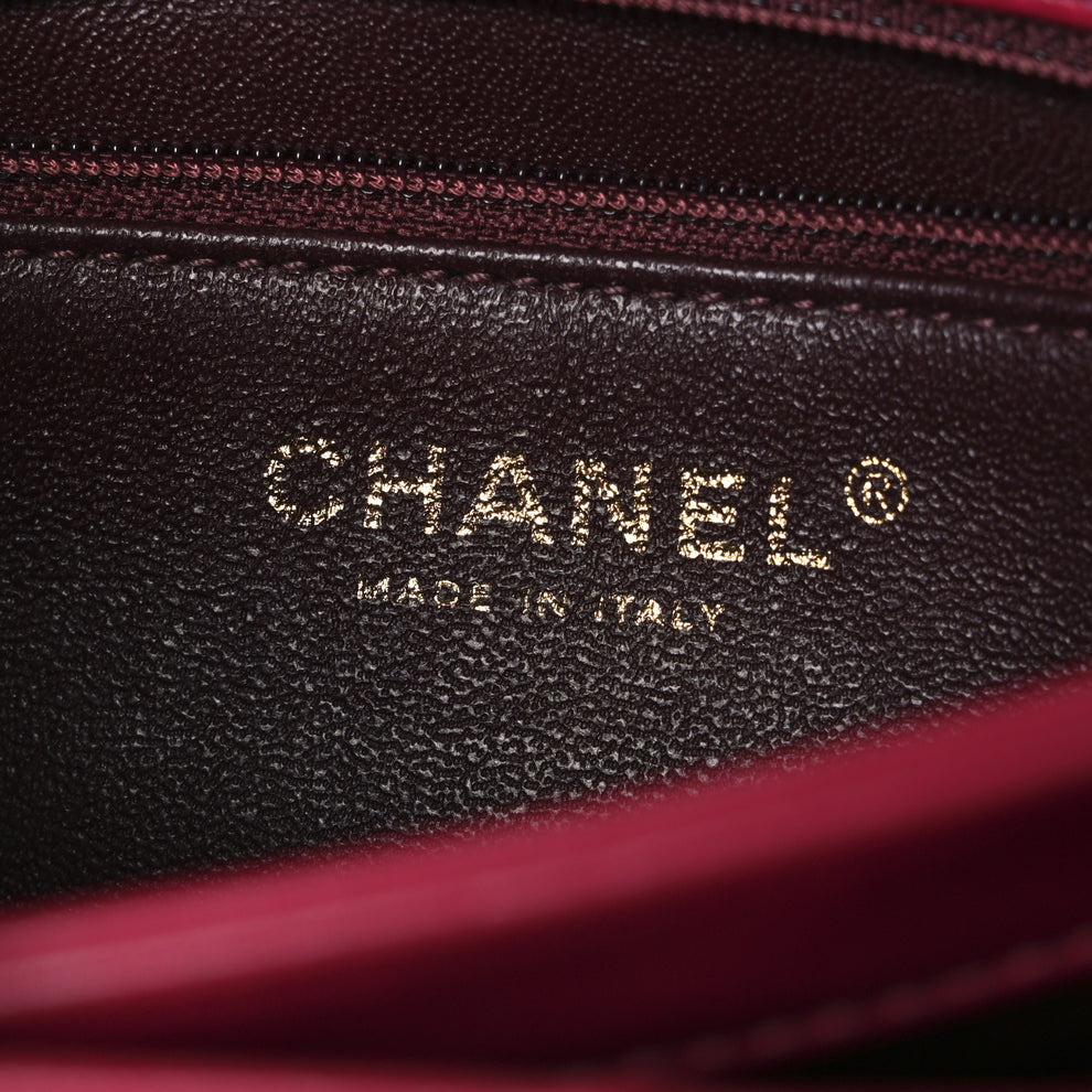 Chanel Lambskin Quilted Small Trendy CC Flap Dual Handle Bag Dark Pink ...